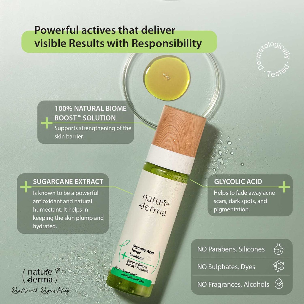 Nature Derma Glycolic Acid Toner Essence With Solution - 100 Ml | Jeevee