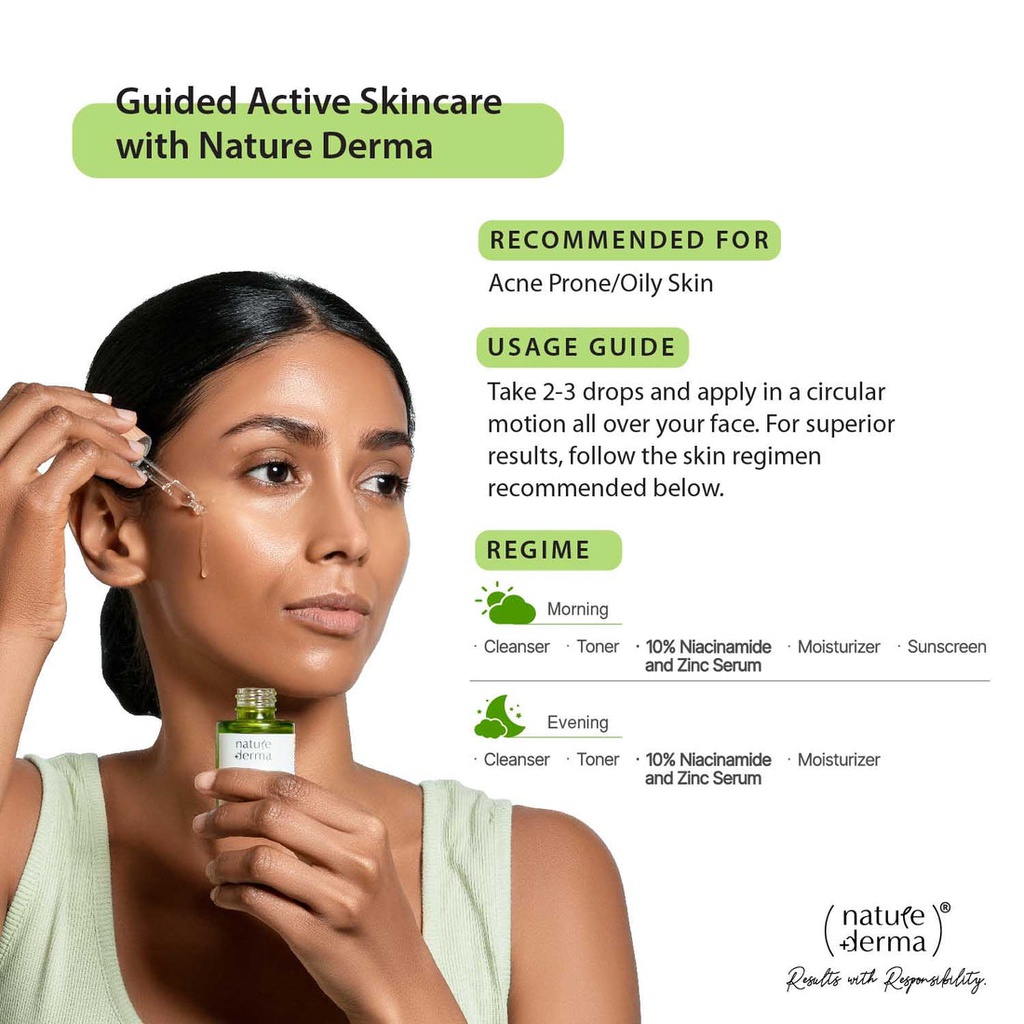 Nature Derma 10% Niacinamide And Zinc Serum - 30 Ml | Jeevee