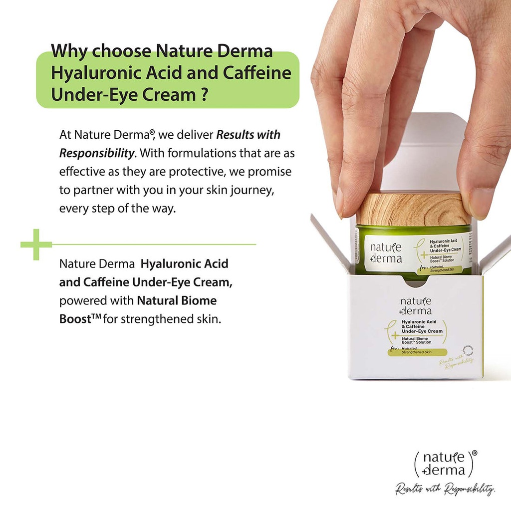 Nature Derma Hyaluronic Acid And Caffeine Under Eye Cream - 15 Ml | Jeevee