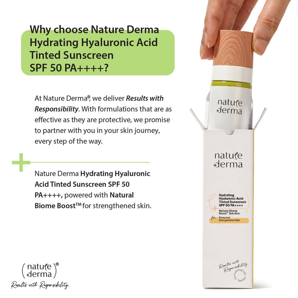 Nature Derma Hyaluronic Tinted Sunscreen Spf 50 Pa++++ - 50 Ml | Jeevee
