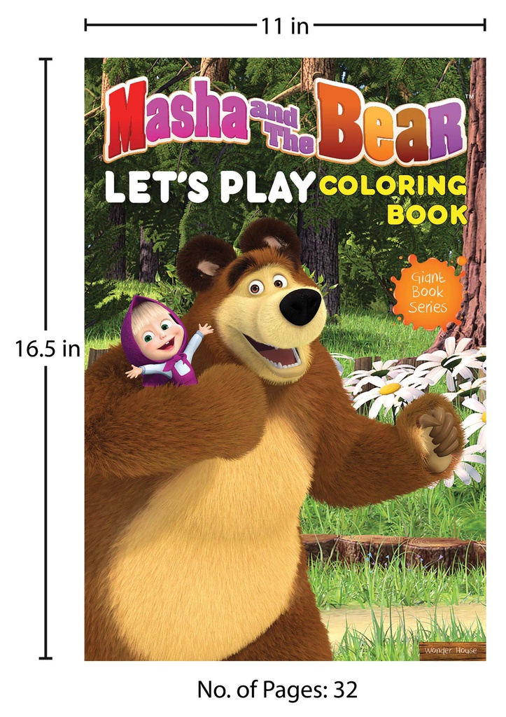 Masha And The Bear - Let's Play : Giant Coloring Book | Jeevee