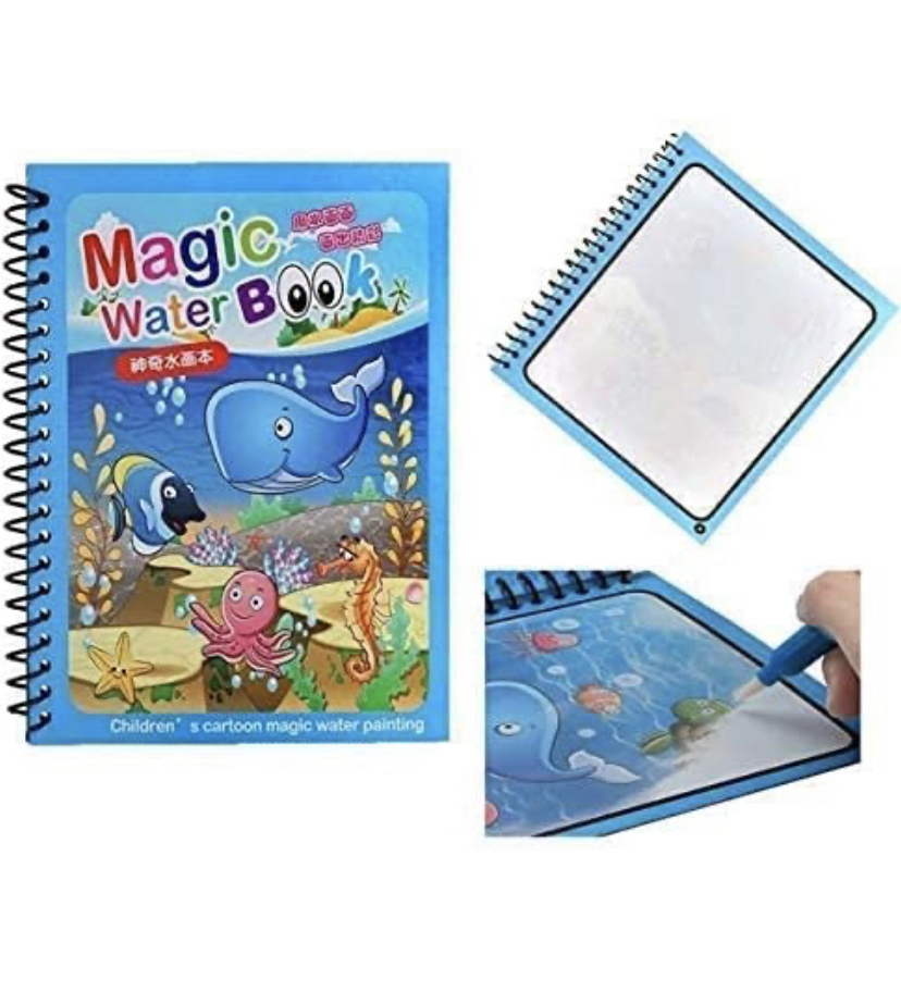 2 Pcs Magic Coloring Doodle Book, Magic Pen & Quick Dry Book | Jeevee
