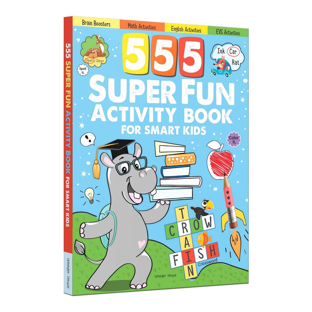 555 Super Fun Activity Book For Smart Kids ( Age 4+ ) | Jeevee