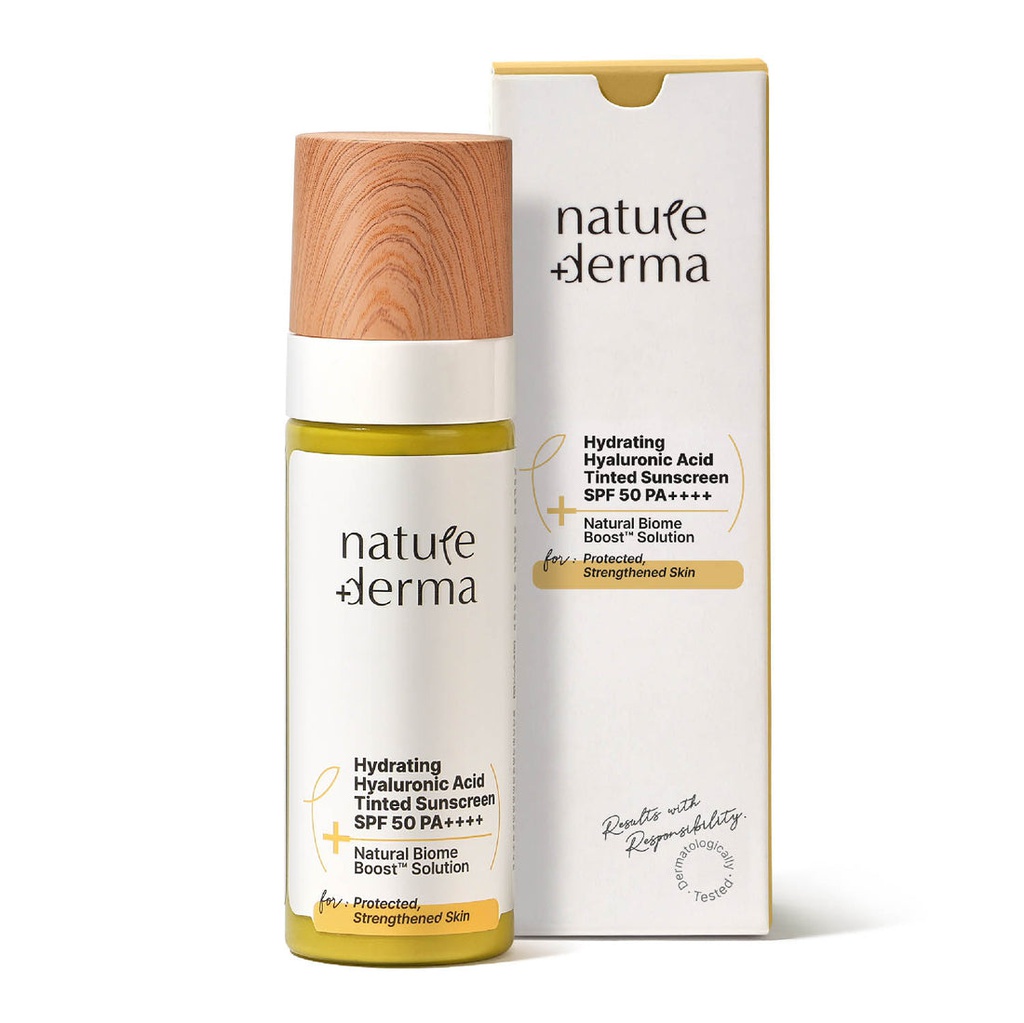 Nature Derma Hyaluronic Tinted Sunscreen Spf 50 Pa++++ - 50 Ml | Jeevee