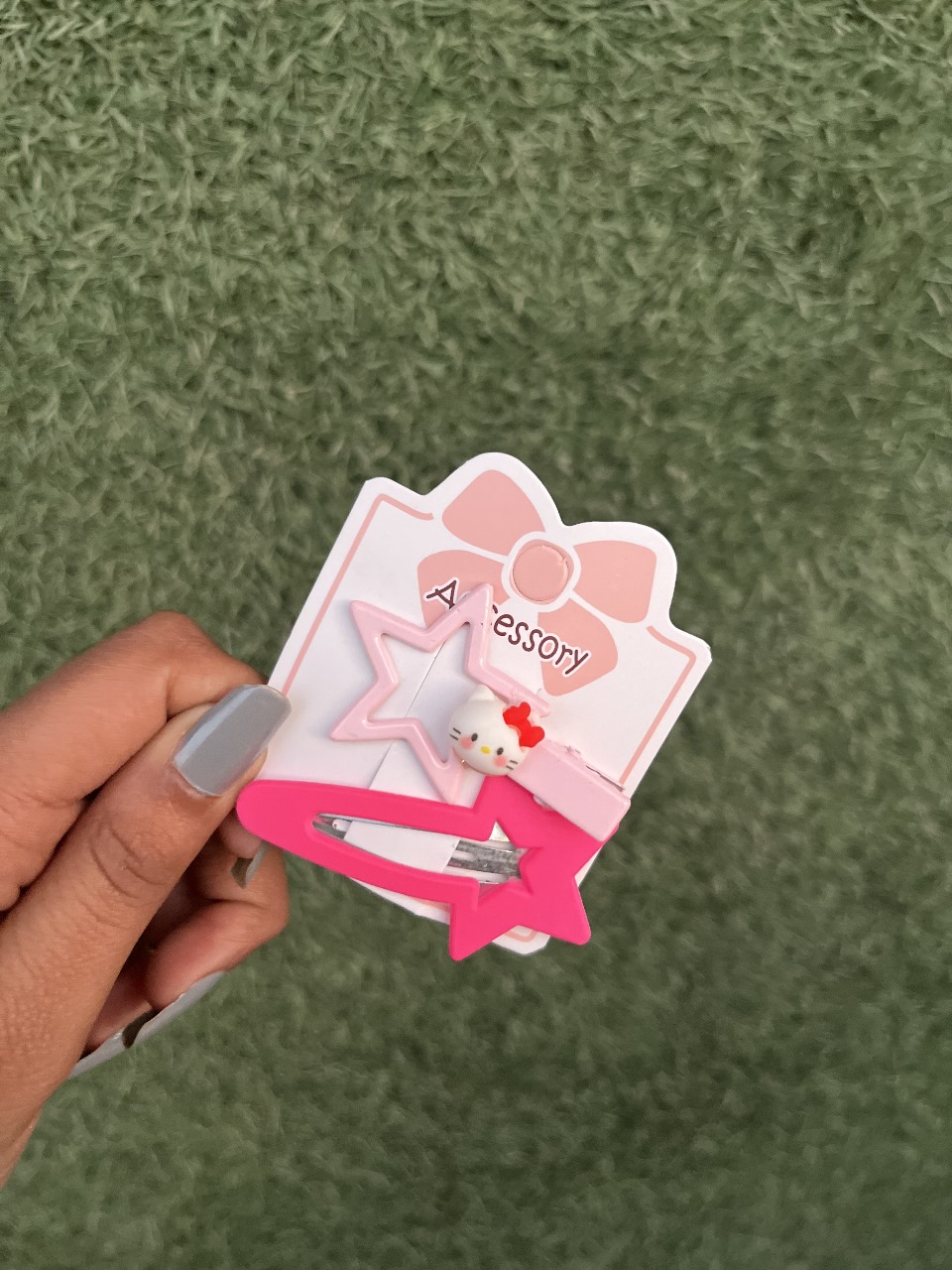 Chibi Star Clips (pink-hotpink) | Jeevee