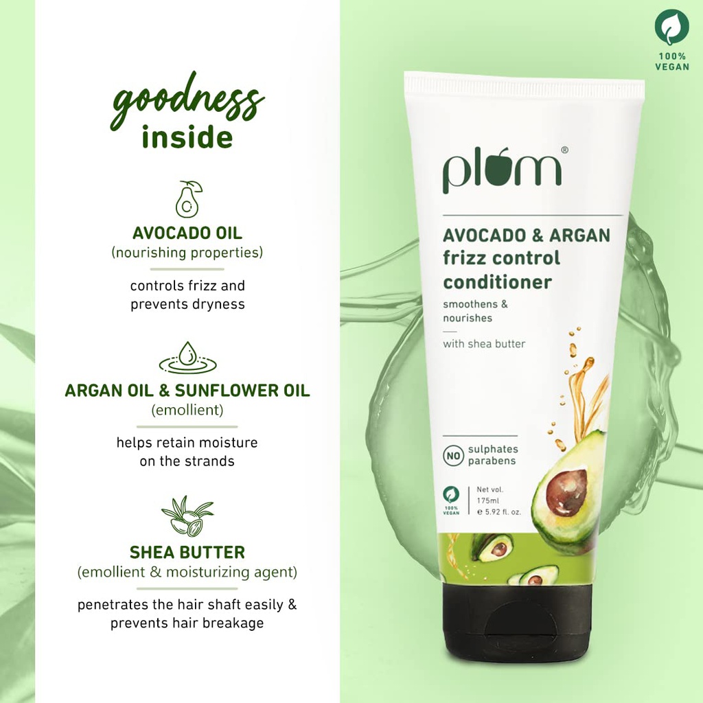Plum Avocado & Argan Frizz Control Conditioner 175ml | Jeevee