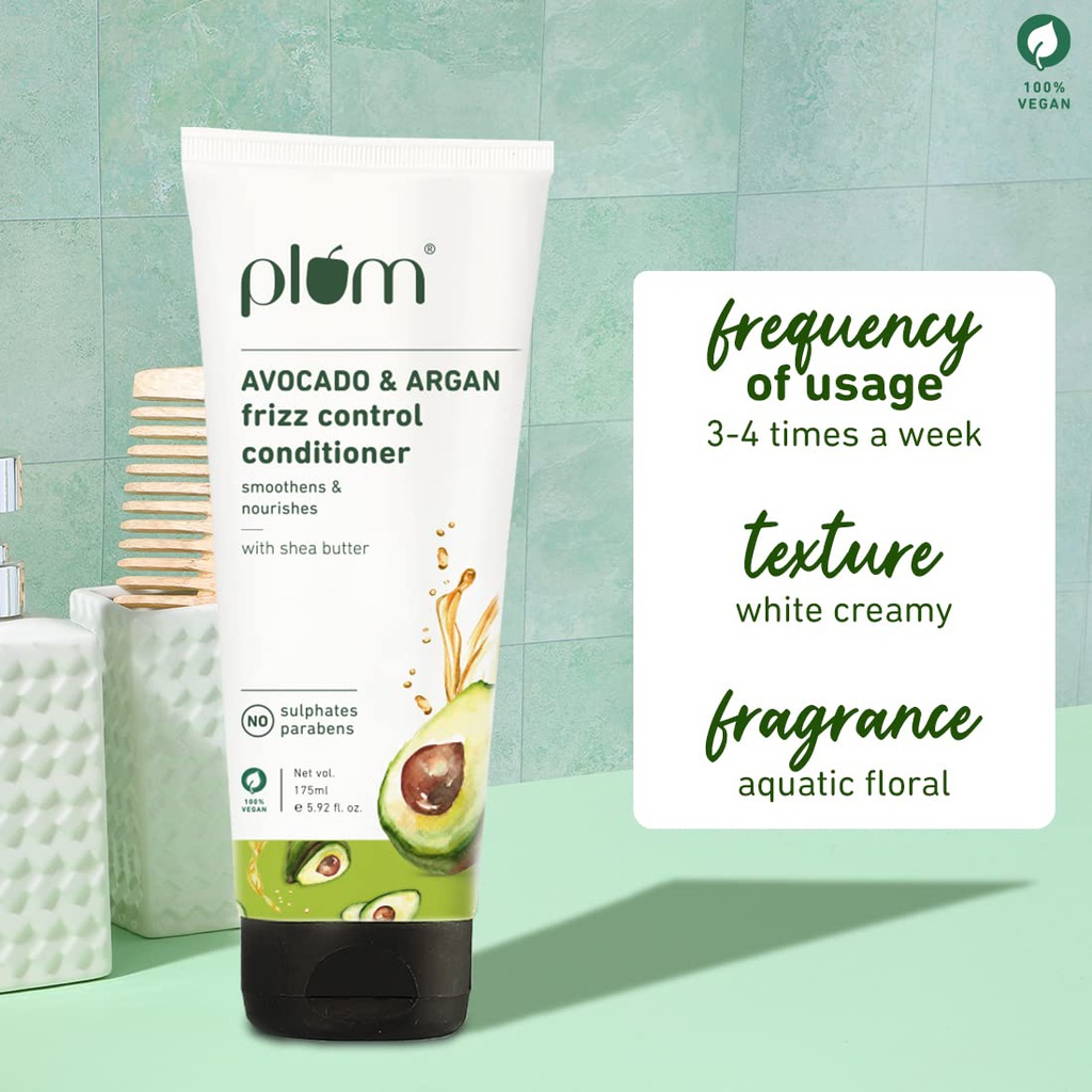 Plum Avocado & Argan Frizz Control Conditioner 175ml | Jeevee
