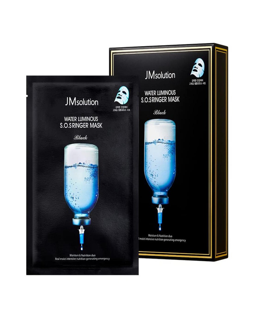 Jmsolution Water Luminous S.o.s Ringer Mask Black- 10 Sheets | Jeevee