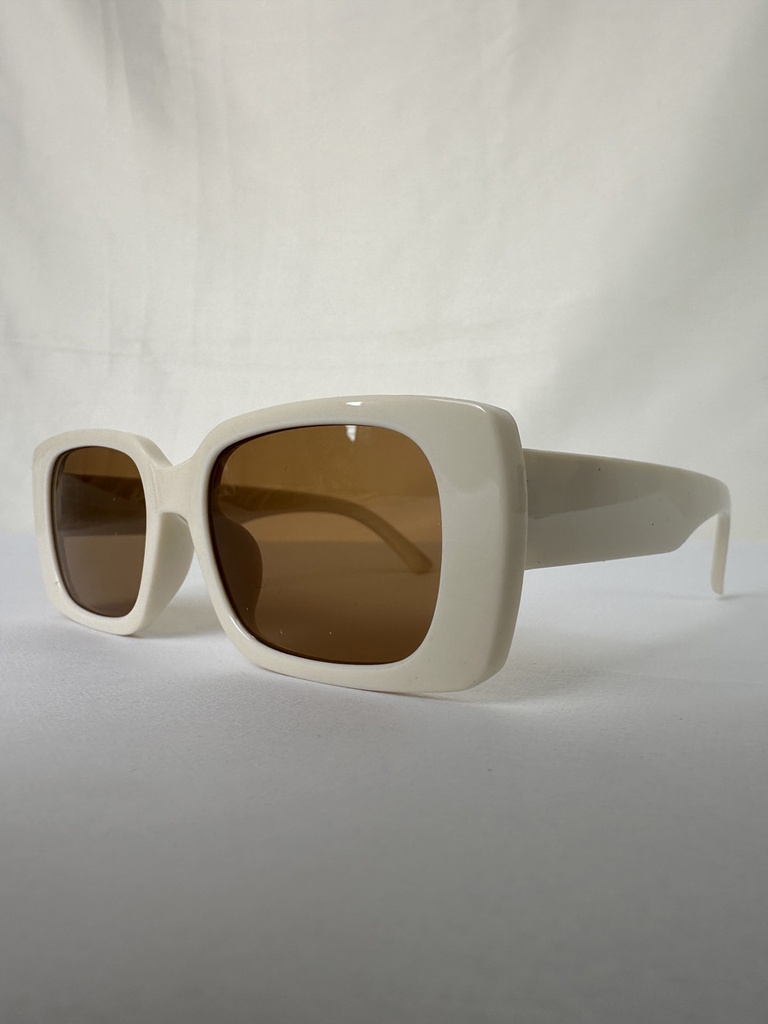 Little Fashionista Retro Square Shades (off White) | Jeevee