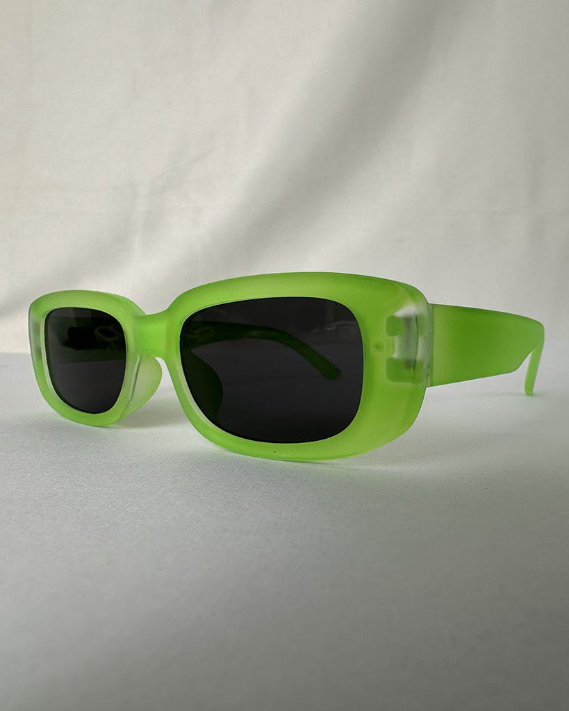 Little Fashionista Classic Square Frame Shades (neon Green) | Jeevee