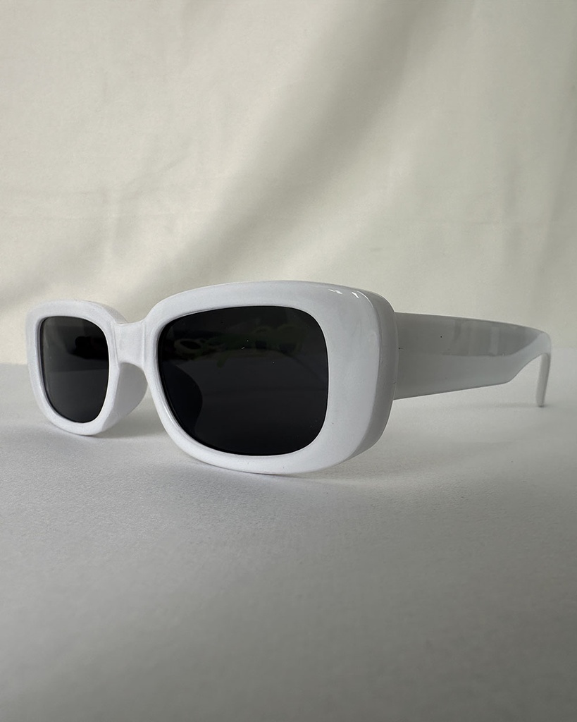 Little Fashionista Classic Square Frame Shades (white) | Jeevee