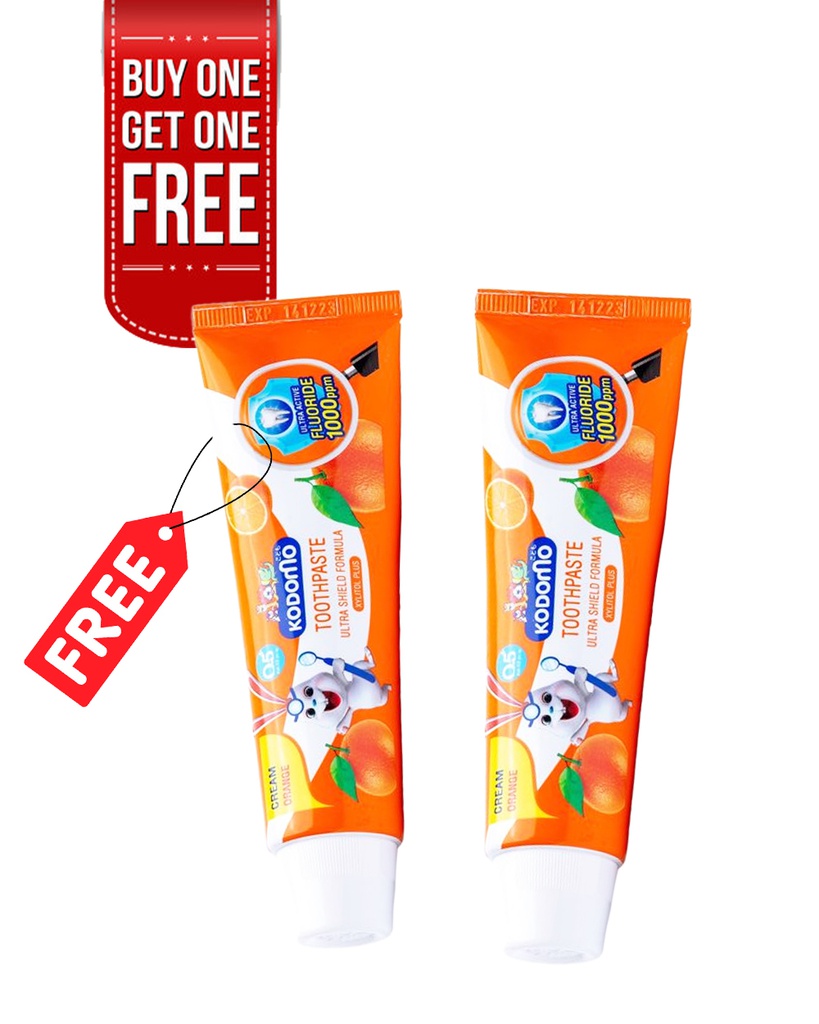Kodomo Toothpaste Orange- 65 Gm(buy 1 Get 1 Free) | Jeevee