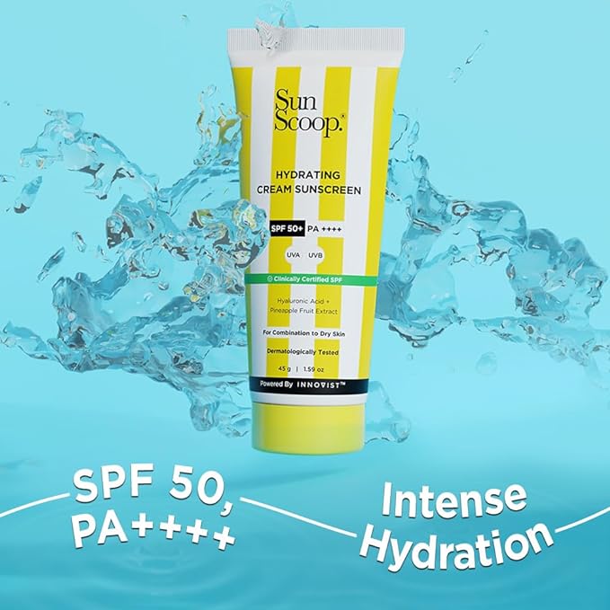 Sunscoop Hydrating Cream Spf 50+ Sunscreen- 45 Gm | Jeevee