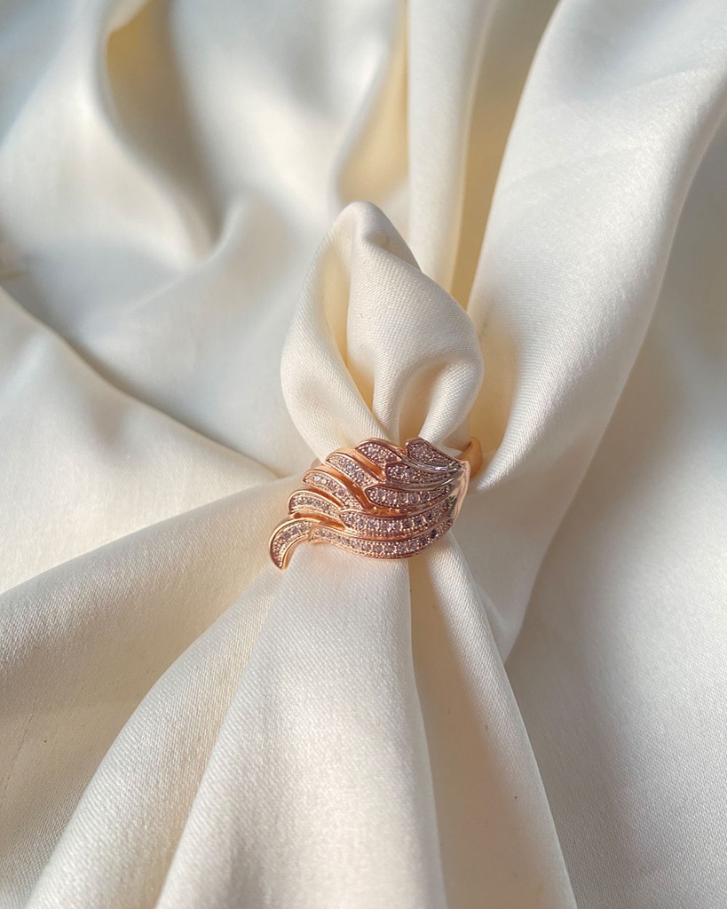 Salt Rhinestone Wing Ring | Jeevee