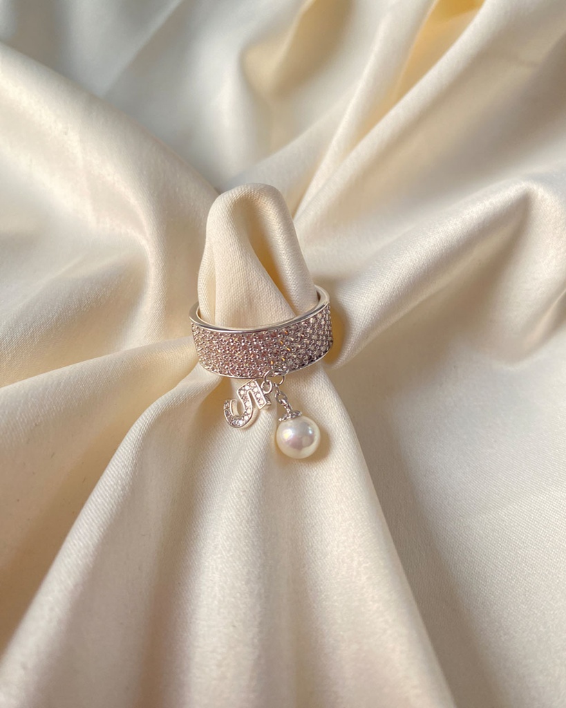 Salt Pearl Drop Rhinestone Ring | Jeevee