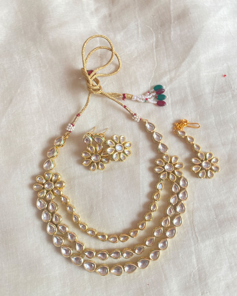 Aadhya Elephant Shaped Beaded Necklace Set | Jeevee