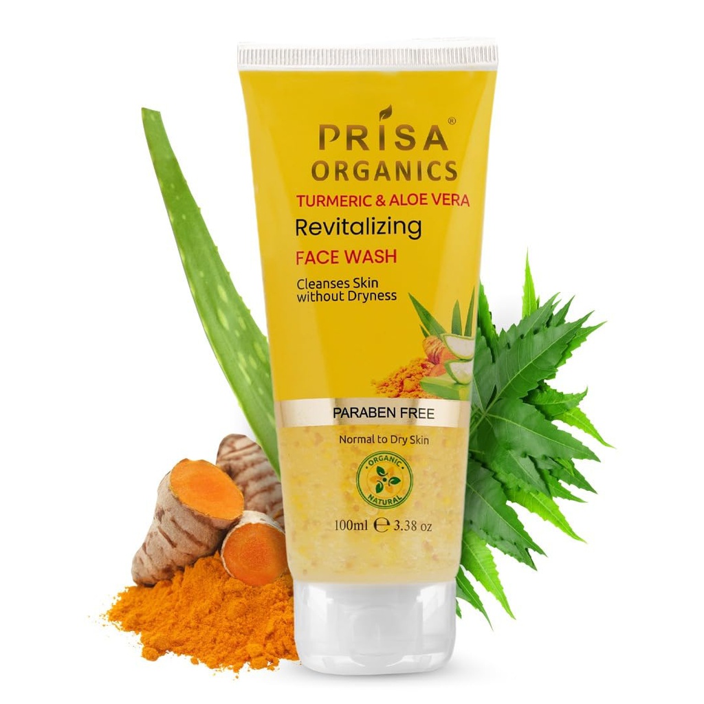Prisa Turmeric & Alovera Face Wash - 100ml | Jeevee
