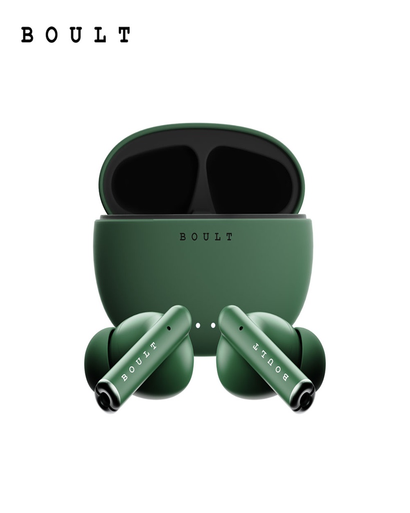 Boult Wireless Earbud 40 Hrs Play Time Fast Charging Enc - Green | Jeevee