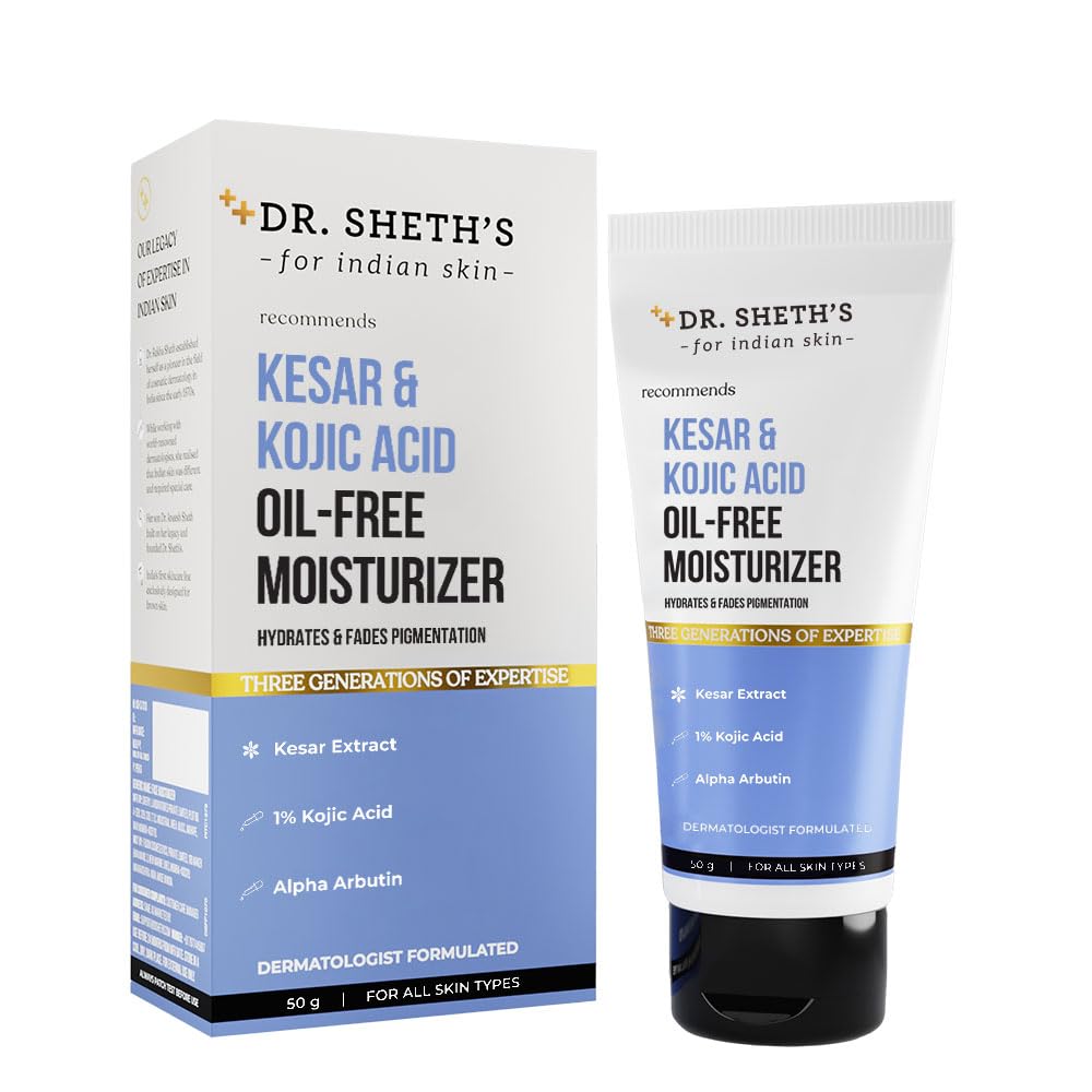 Dr. Sheth's Kesar & Kojic Acid Oil-free Moisturizer - 50gm | Jeevee