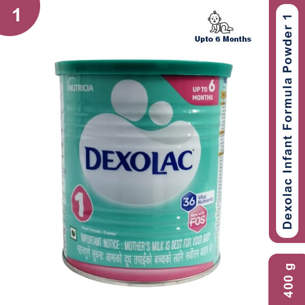 Dexolac Infant Formula Powder 1 Upto 6 Months- 400g | Jeevee