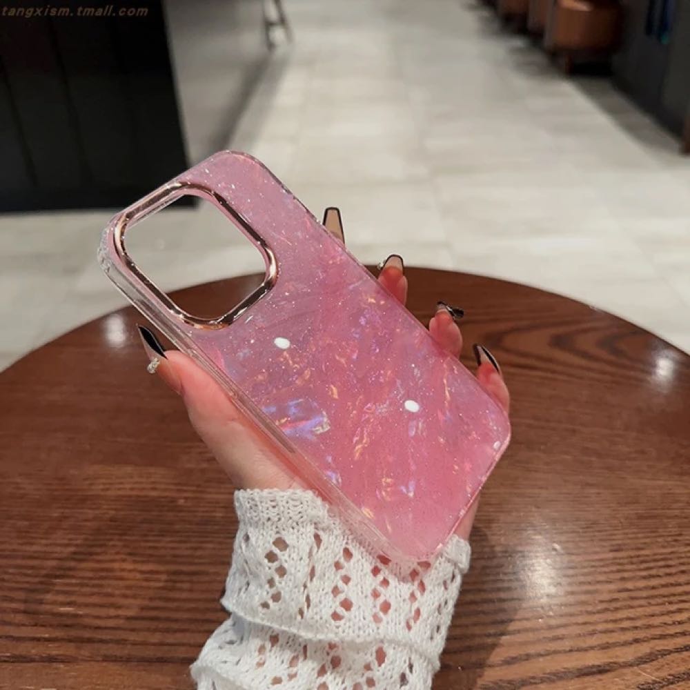 Luxury Pearly Shell Case For Iphone 11 (pink) | Jeevee