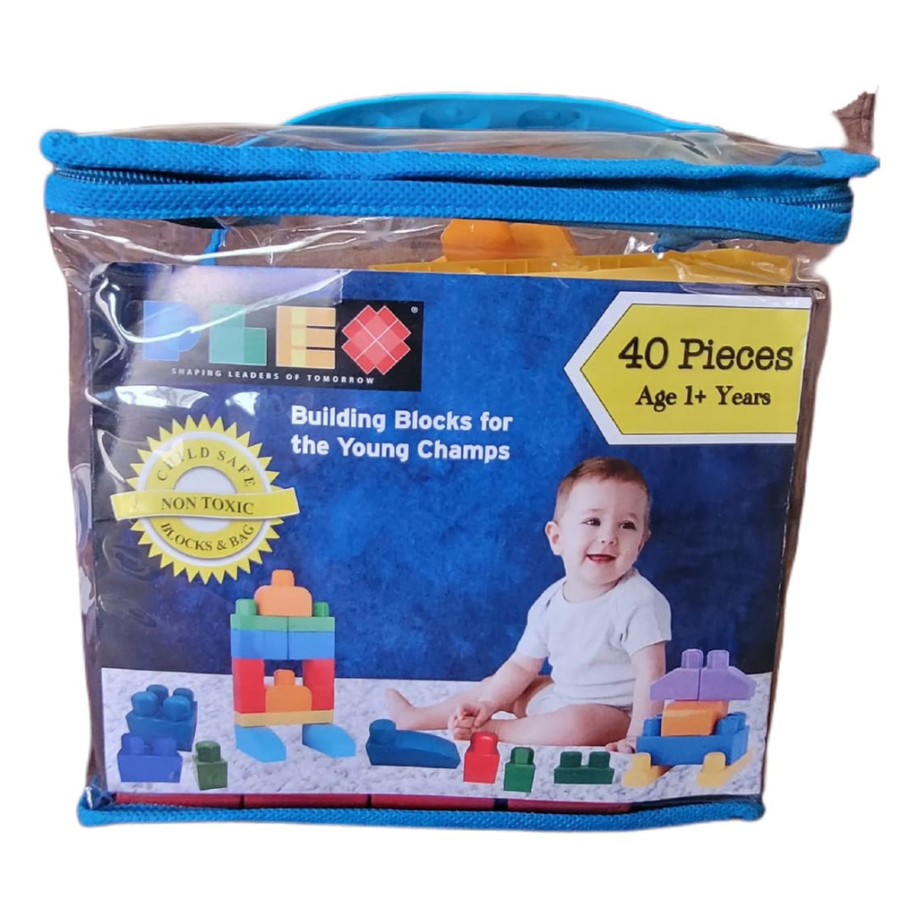 Plex 40 Pcs Building Blocks For Kids -blue Bag | Jeevee