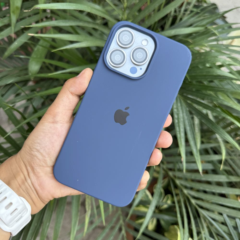 Premium Silicone Case For Iphone 14 Pro (dark Blue) | Jeevee