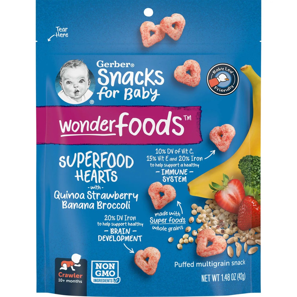 Gerber Snacks For Baby Wonder Foods Puffed Multigrain - 42 Gm | Jeevee