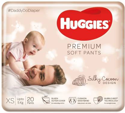 Huggies New Born Pants Xs-20 (upto 5 Kg) | Jeevee