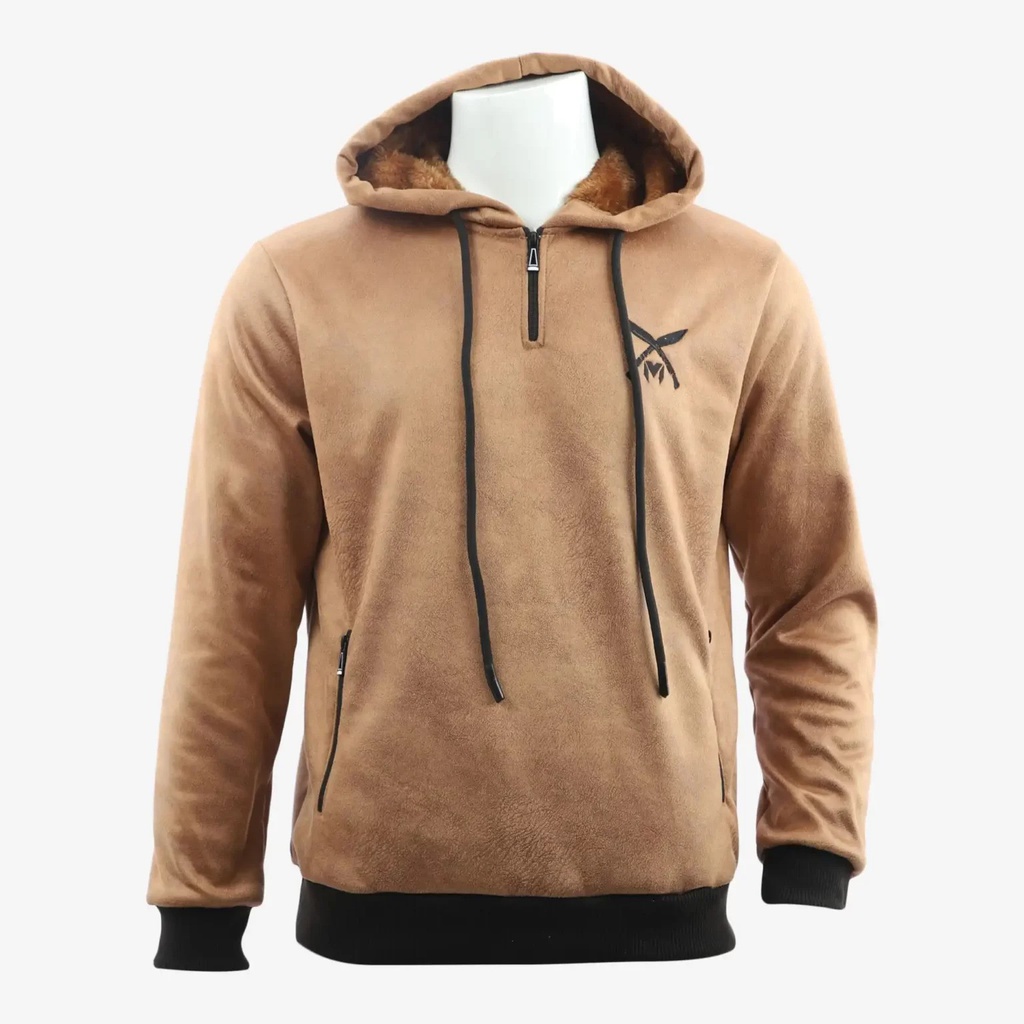 Gorkhey Inner Fur Hoodie (brown) | Jeevee