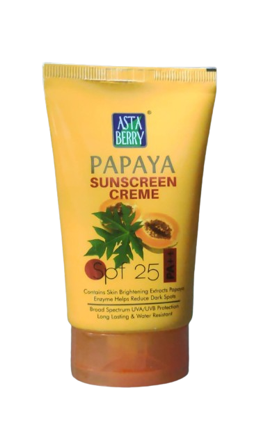Astaberry Papaya Sunscreen Creme Spf 25, 60ml | Jeevee