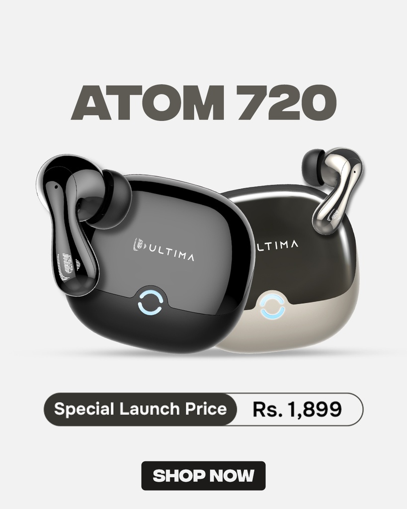 Ultima Atom 720 (black) Bluetooth Wireless Earbuds At Best Price | Jeevee
