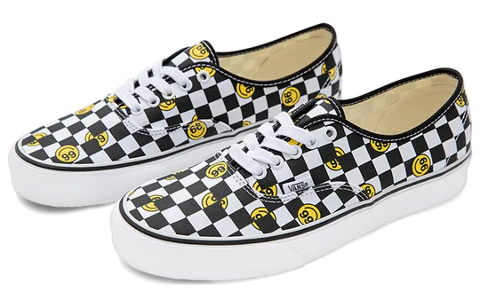 Vans Smiley Checkboard Black White Shoes 2303s (eu:42) | Jeevee
