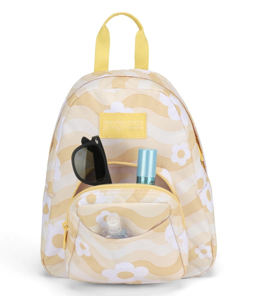 Jansport Half Pint Yellow Floral Backpack For Unisex | Jeevee