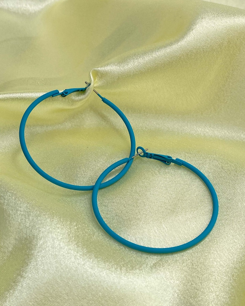 Pepper Blue Round Earrings | Jeevee