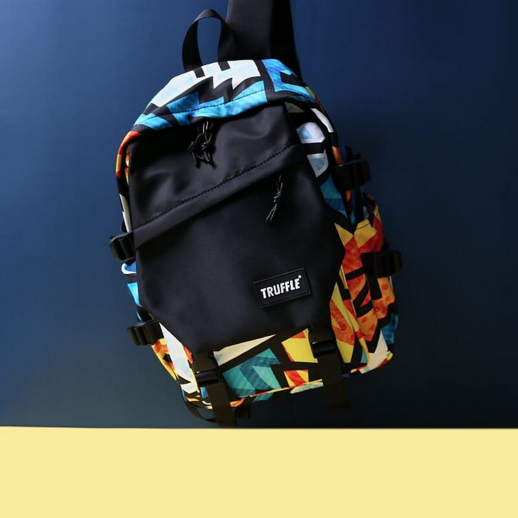 Truffle Graffiti Soft Hip-hop Backpack 16"laptop Storage (m) | Jeevee