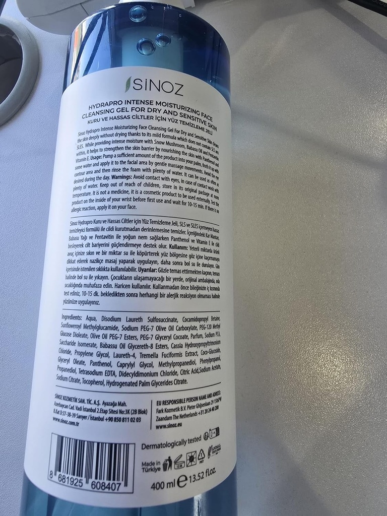 Sinoz Hydrapro Moisturizing Cleasing Gel - 400ml | Jeevee