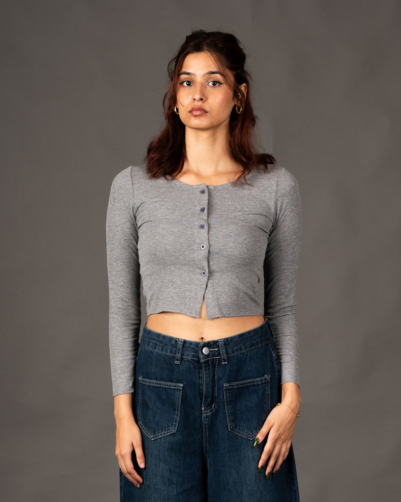 Wasabi Solid Color Top - Gray | Jeevee