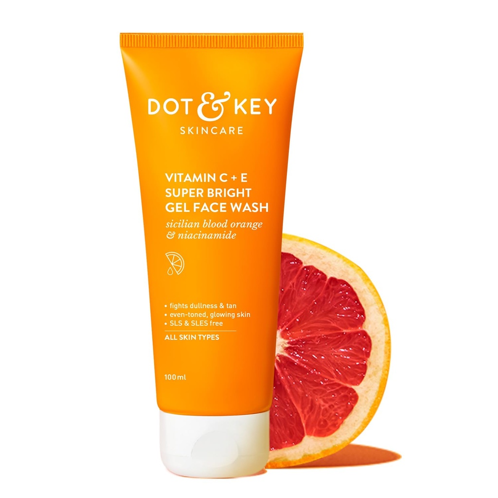 Dot & Key Vitamin C + E Super Bright Gel Face Wash - 100ml | Jeevee