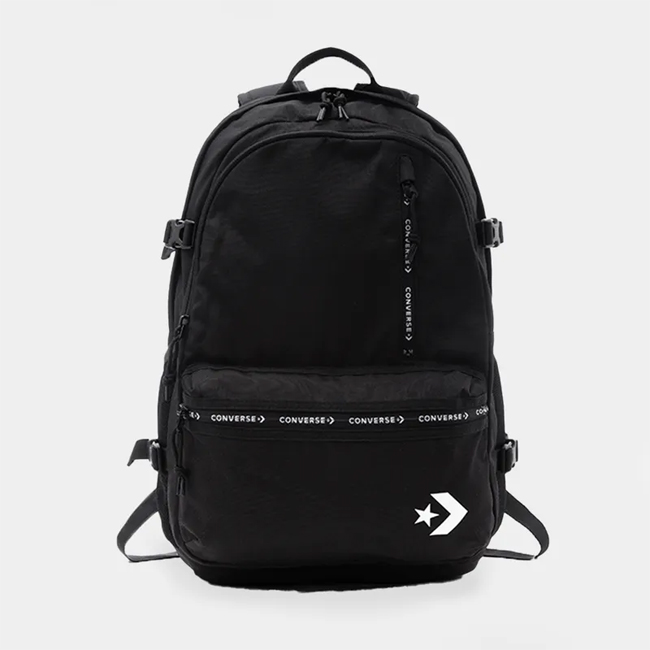 Converse Straight Edge Star Chevron Black Backpack For Unisex | Jeevee