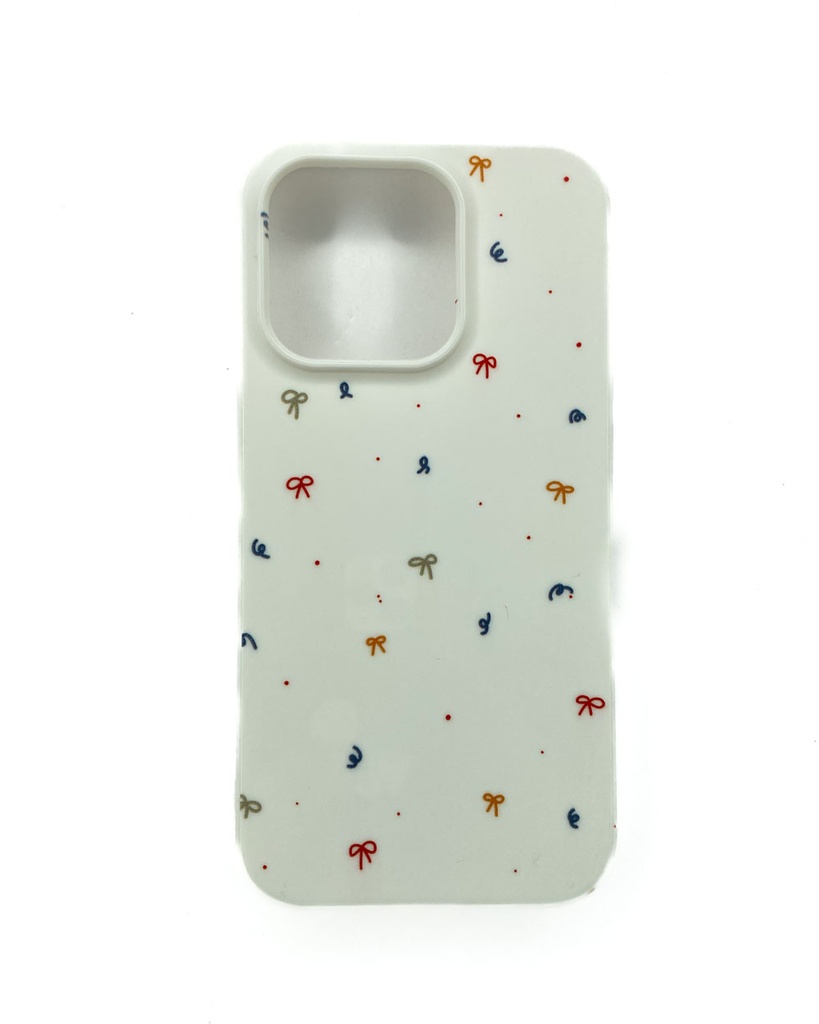 Pepper White Phonecase With Ribbon Print Iphone (13 Pro) | Jeevee