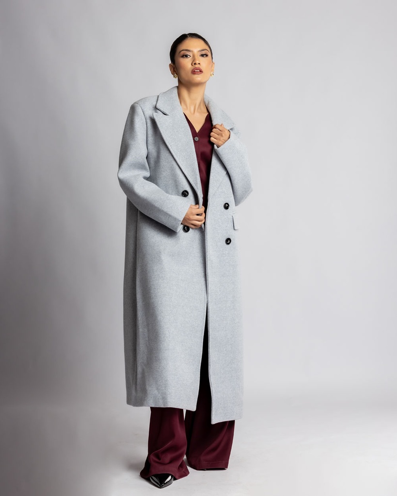 Salt Classic Single Faced Coat - Light Ash (s) | Jeevee