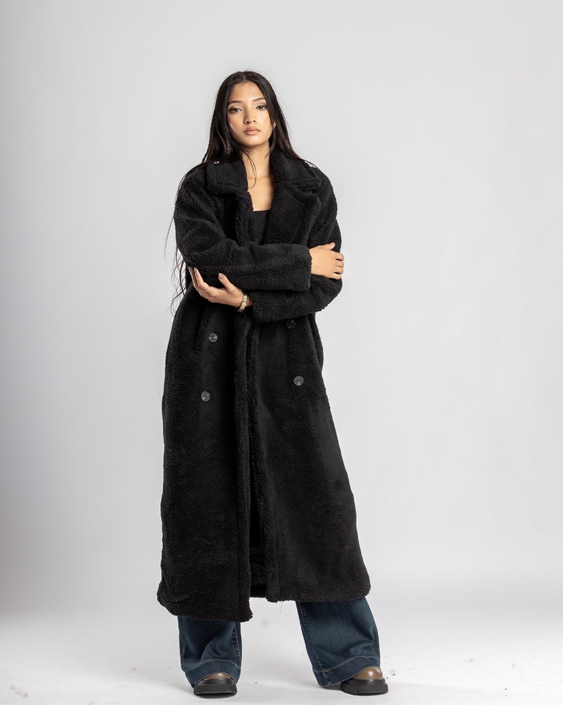 Wasabi Solid Color Notched Collar Black Trench Coat (s) | Jeevee