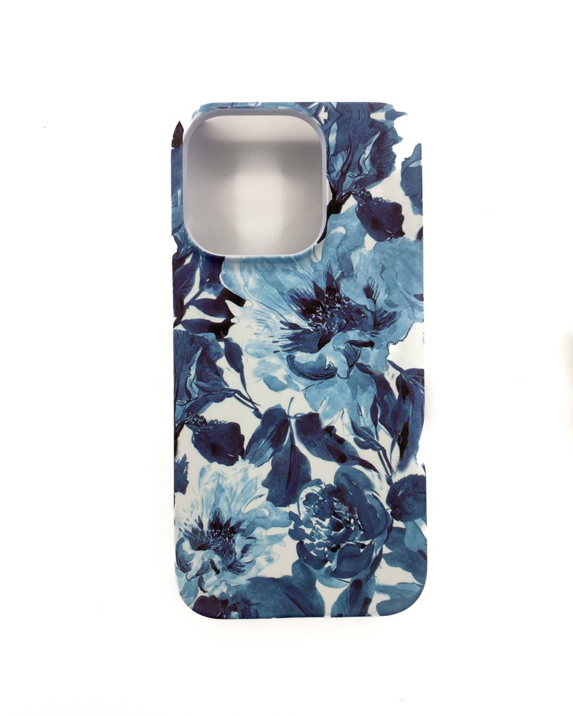 Pepper Deep Blue Flower Print Phonecase Iphone (iphone 16) | Jeevee