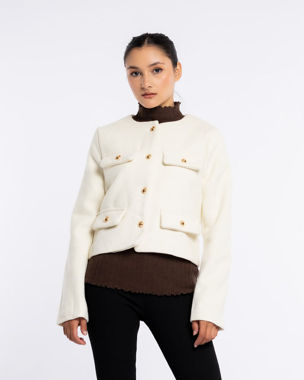Salt Button Up Short Suit Jacket (xs) | Jeevee